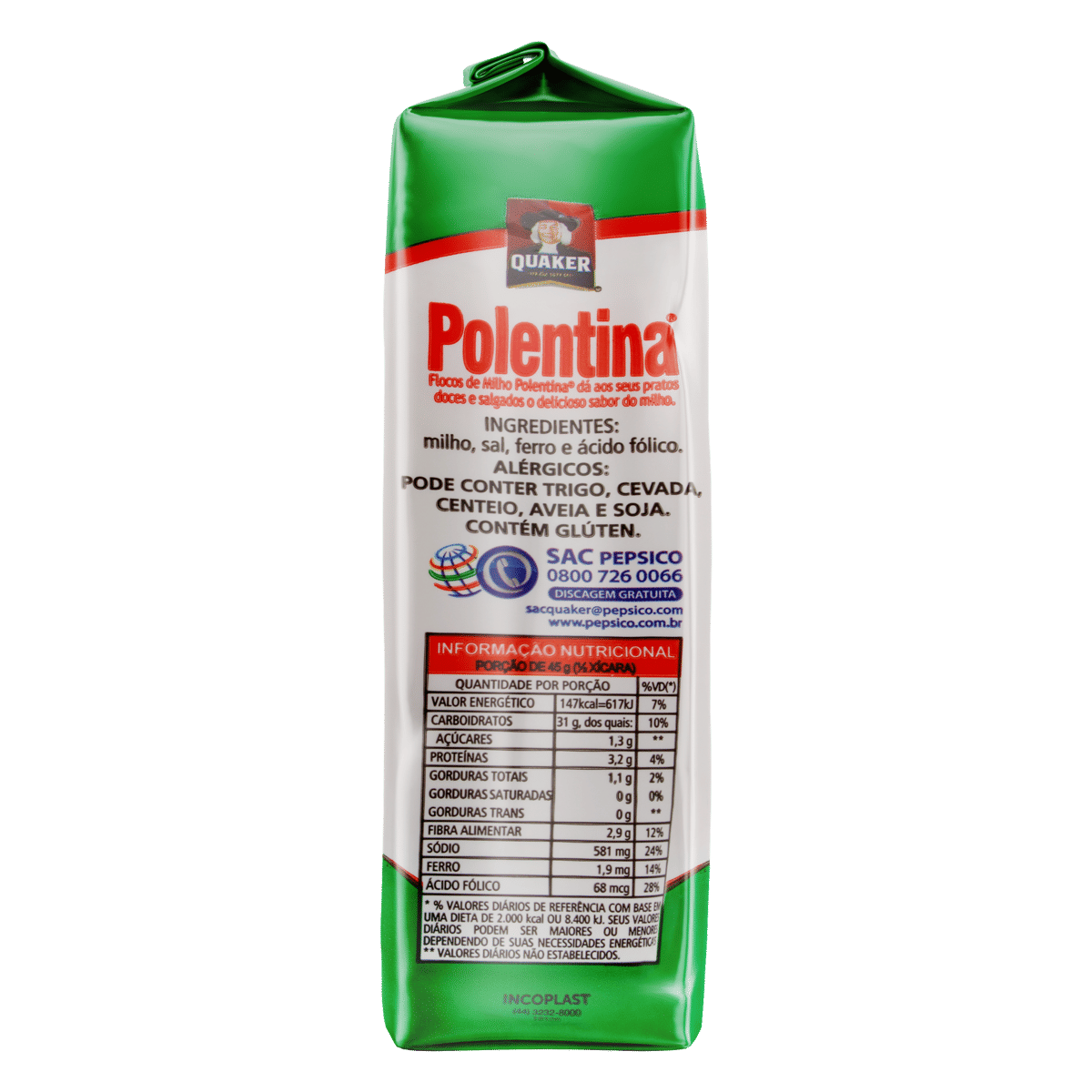 Flocos De Milho Pré-Cozido Quaker Polentina 500g