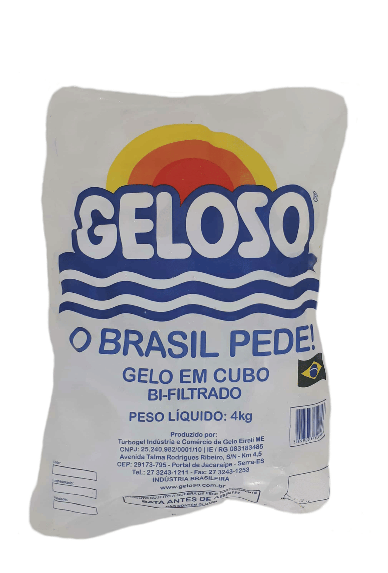 Gelo Em Cubos Geloso 4kg