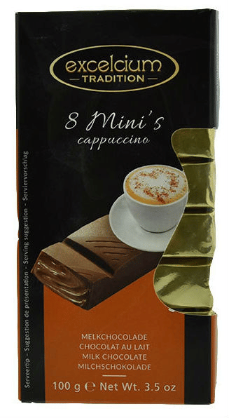 Chocolate Belga Excelcium Recheado com Creme de Capuccino 100g