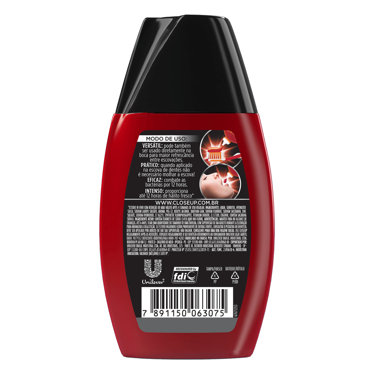 Creme Dental em Gel Close-Up Liquifresh Red Hot 100g