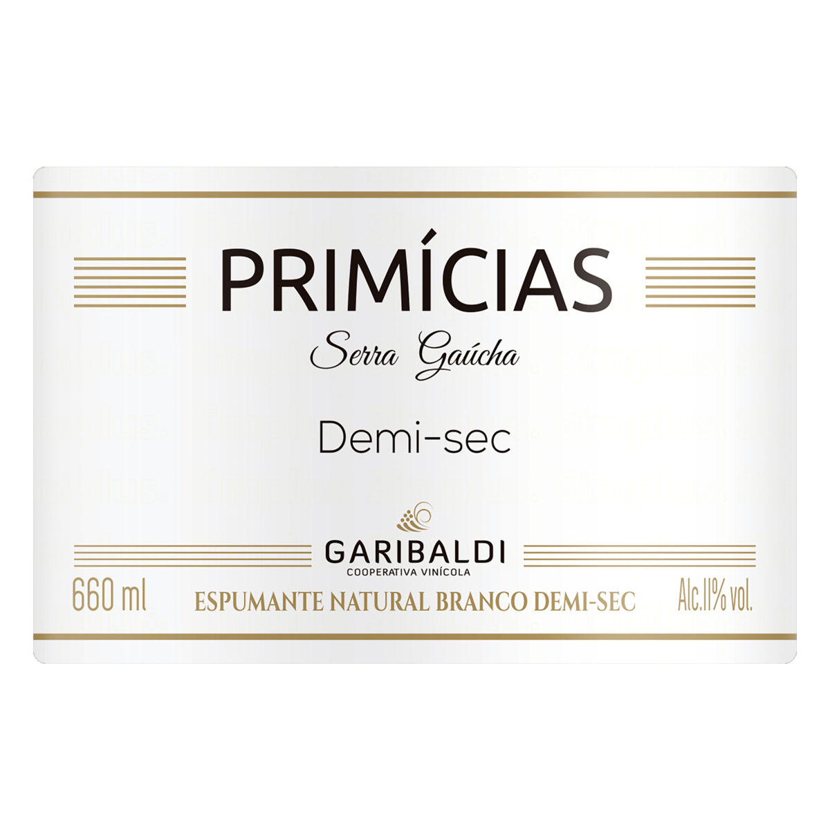 Espumante Nacional Garibald Primícias Demi-Sec 660ml