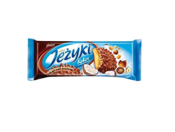 Biscoito Polonês Jezyki Coco Com Chocolate 140g