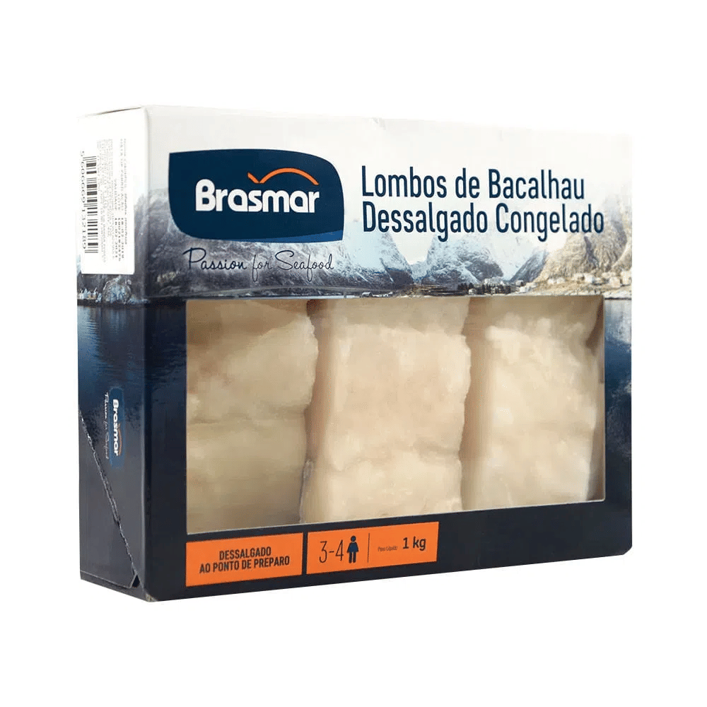 Lombo de Bacalhau Dessalgado Brasmar 1Kg
