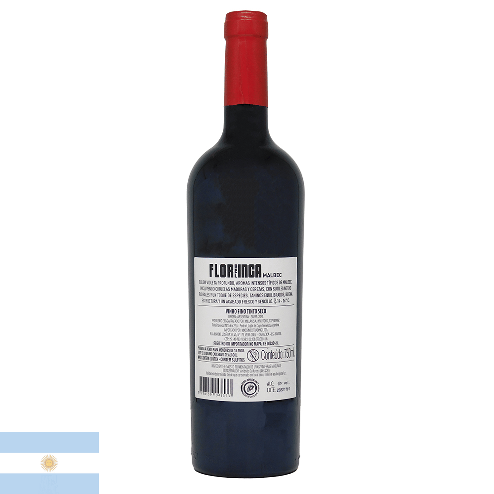 Vinho Tinto Argentino Flor del Inca Malbec 750ml