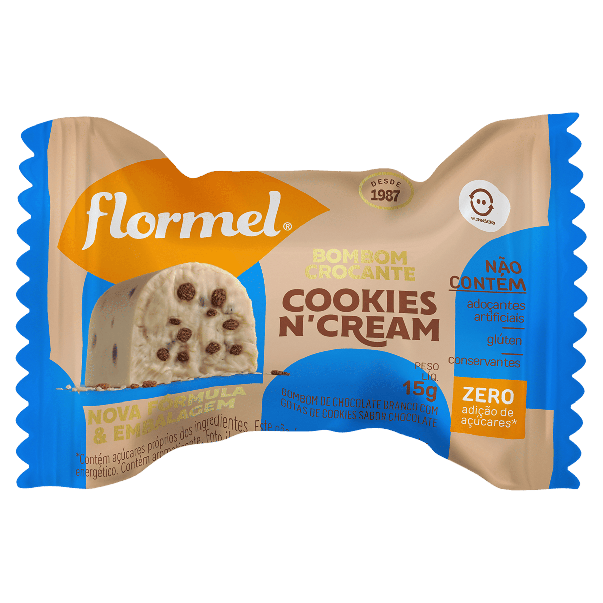 Bombom Flormel Zero Cookies 15g